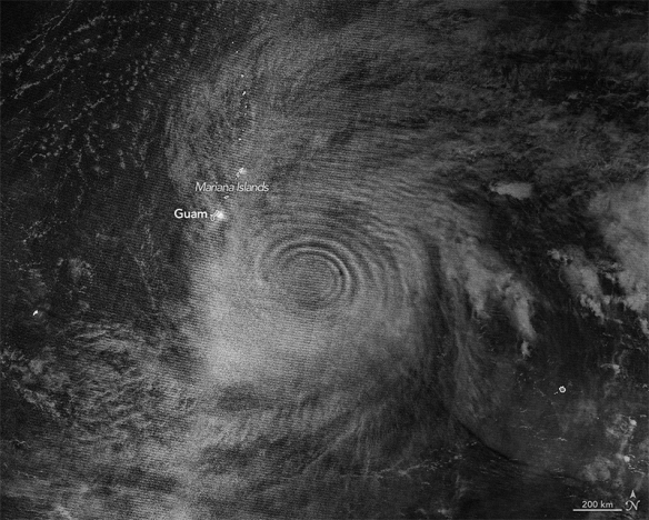See the Gravity Waves from a Super Typhoon